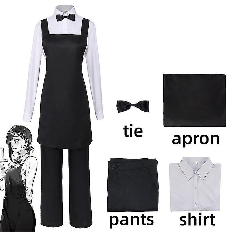 Anime Chainsaw Man Higashiyama Kobeni Neutral Cosplay Black Wig Waiter ...
