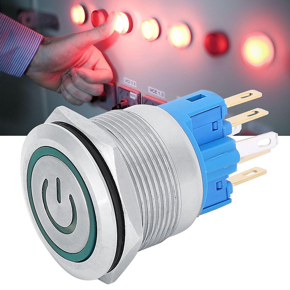 2Pcs 22mm AC220V 6-Pin Push Button Switch IP65 Protection Level Reset ...