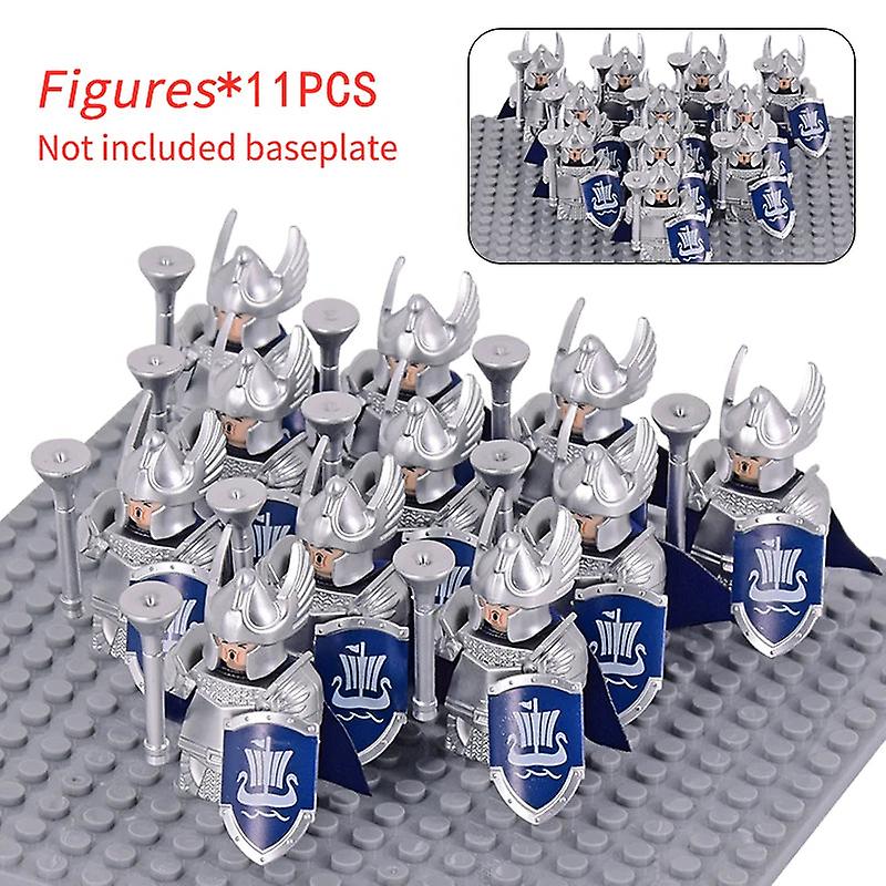 Moc Medieval Dwarf Warrior Elves Knights Lotr Figures Building Blocks ...