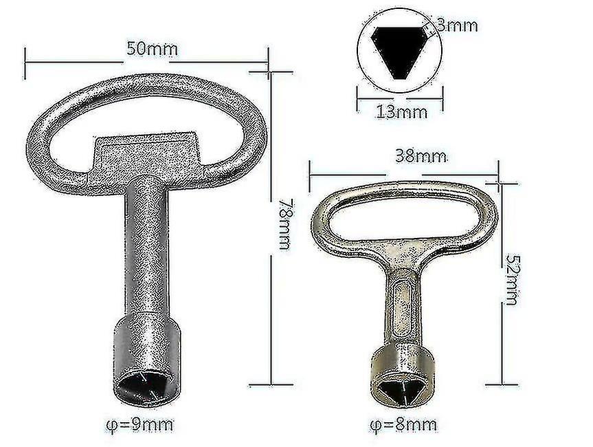 6pcs Metal Triangular Key, Triangular Key, Meter Box Key, Gas Meter Key ...