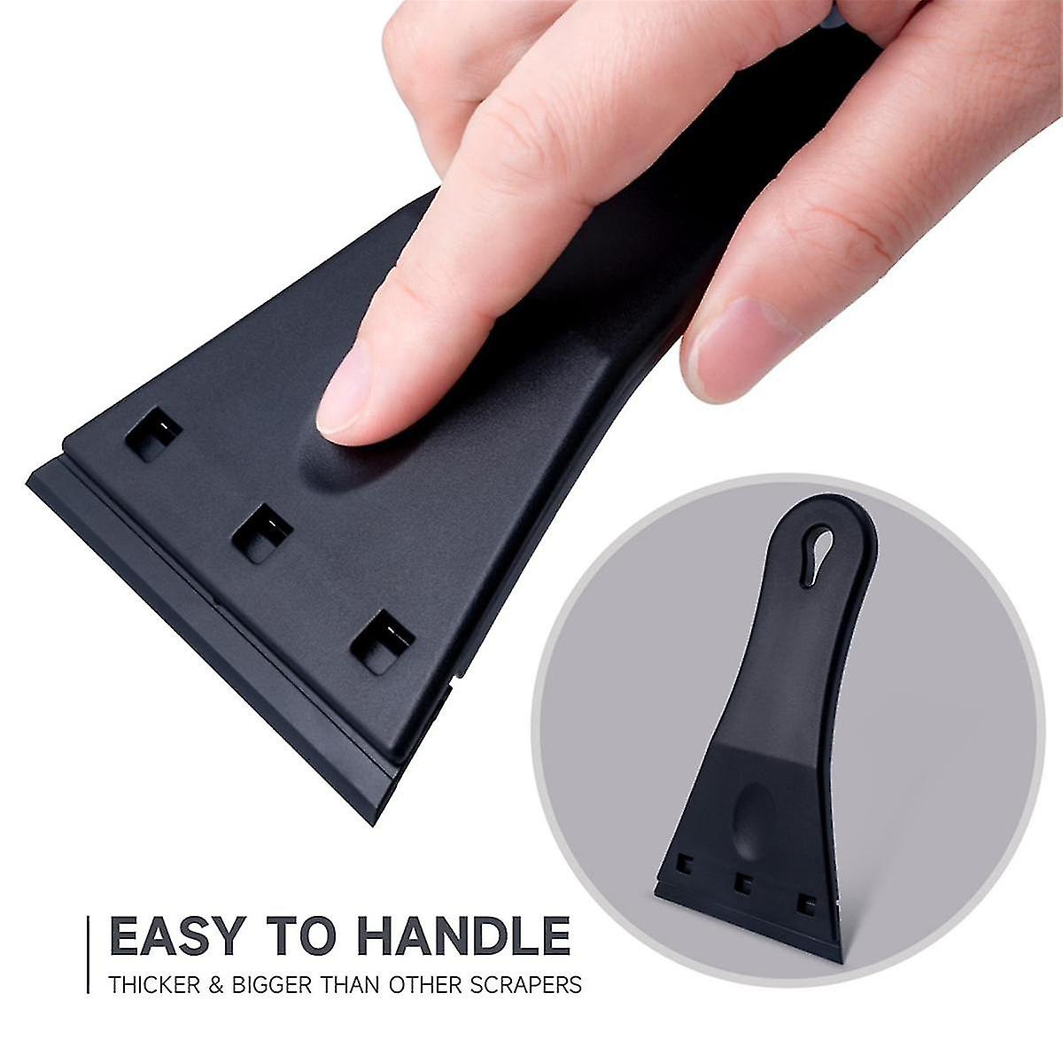 2 Pack Plastic Blade Scraper with 100Pcs Single Edge Plastic Blades ...