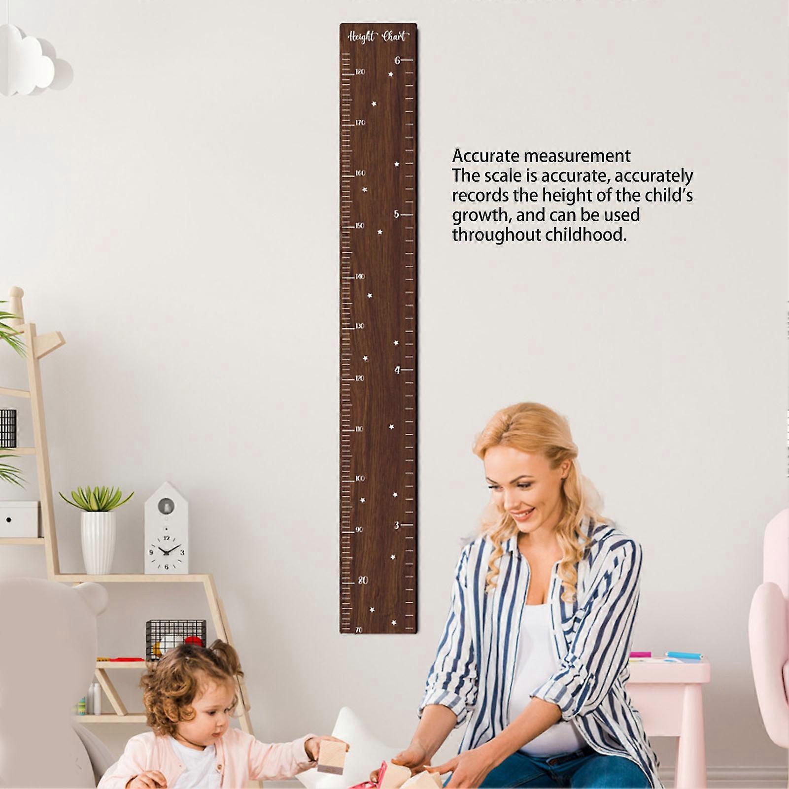 Wooden Ruler Growth Chart Wood Height Chart Easy Installation Height ...