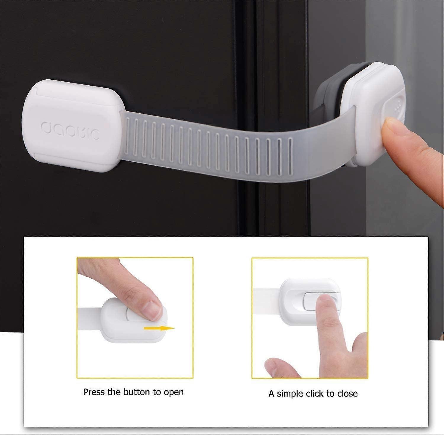 Child Proof Baby Safety Locks 6 Pack, For Cabinet Locks Extra 3M ...