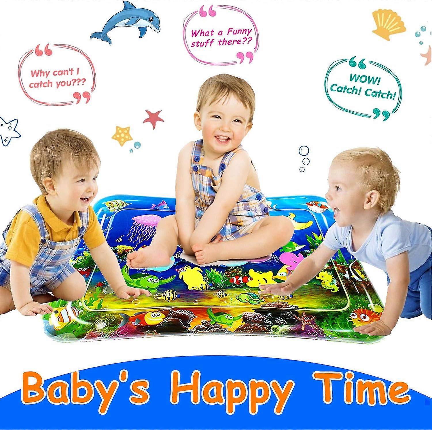Baby Water Mat, Inflatable Water Mat, Water Mat Baby Toy, Fun Activity ...