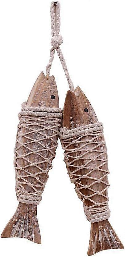 Antique Wood Fish Decor Decorative Wooden Hanging Fish Nautical Indoor ...
