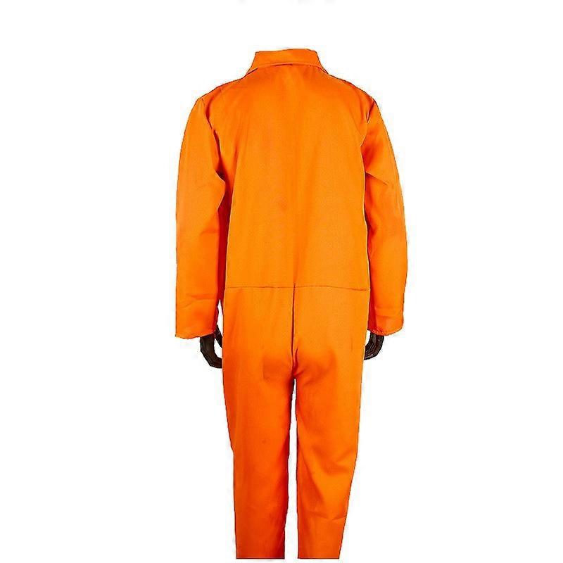Prisoner Cosplay Costume Jumpsuits Adult Men Orange Prison Uniform ...