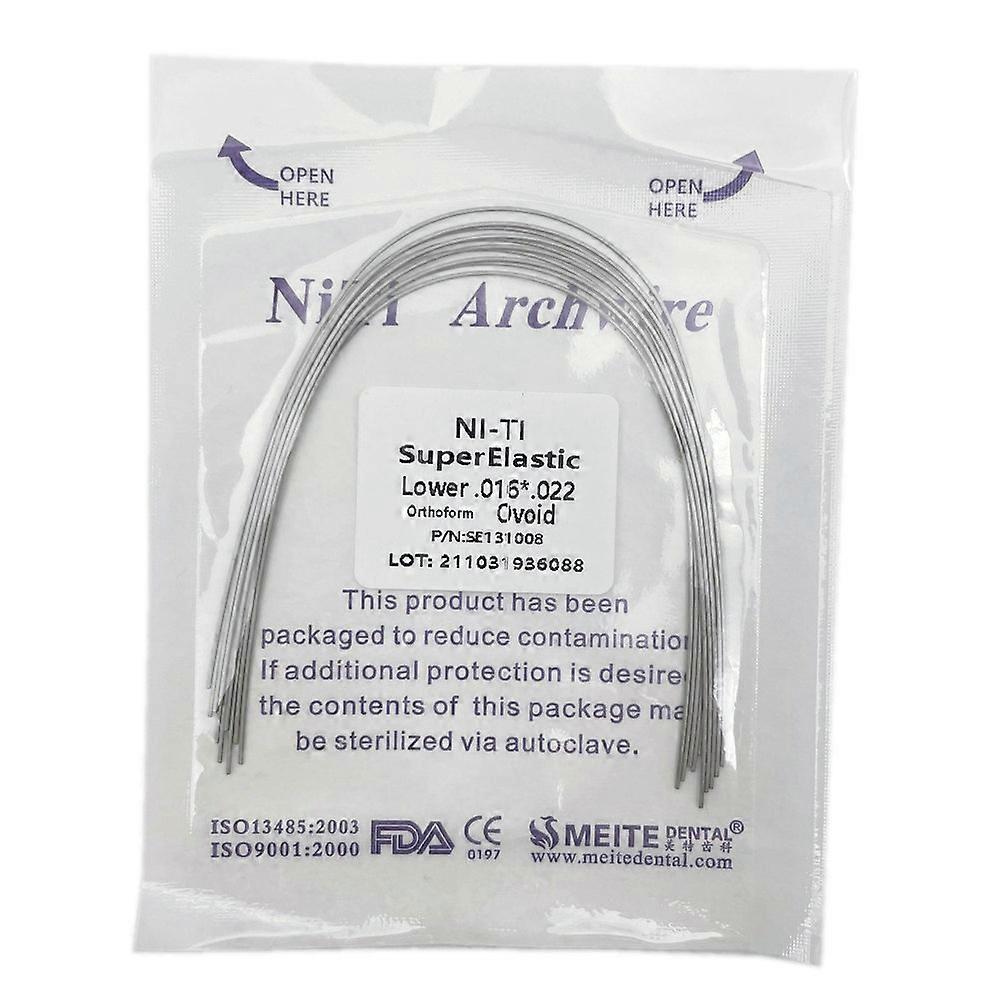 10pcs/Pack Dental Orthodontic Arch Wires Super Elastic Niti Rectangular Ovoid Dental Niti Wire ...