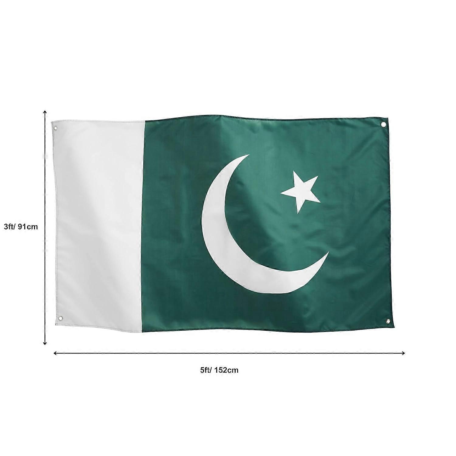 Pakistan National Flag Parcham-e Sitrah o Hill,Brass Eyelet in Every ...