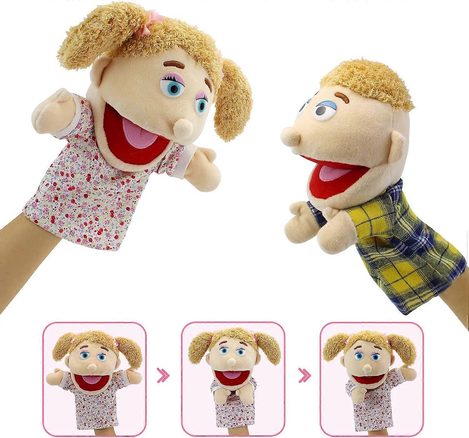 Family Hand Puppets,Puppets for Kids Role Paly Family Members 13.4 INCH ...
