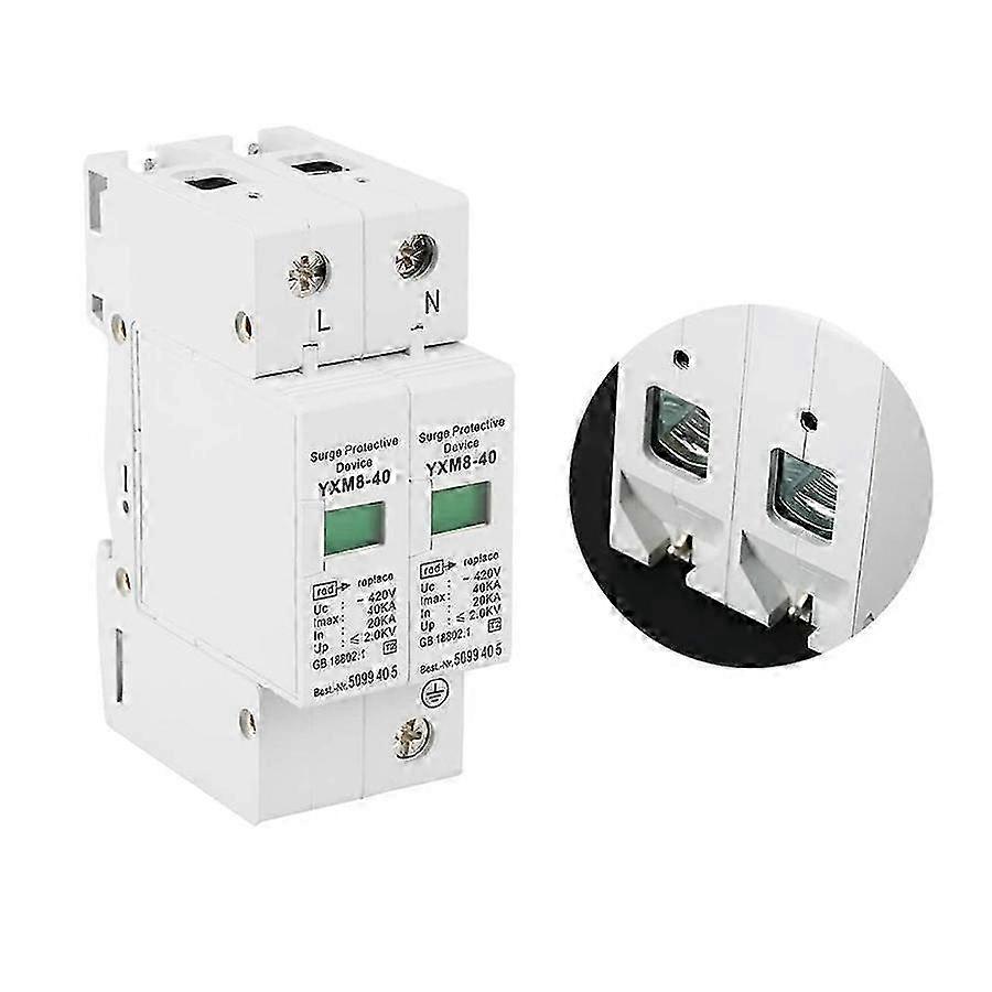 Arrester Device 220V 2P 40KA Photovoltaic House Surge Protector Low ...