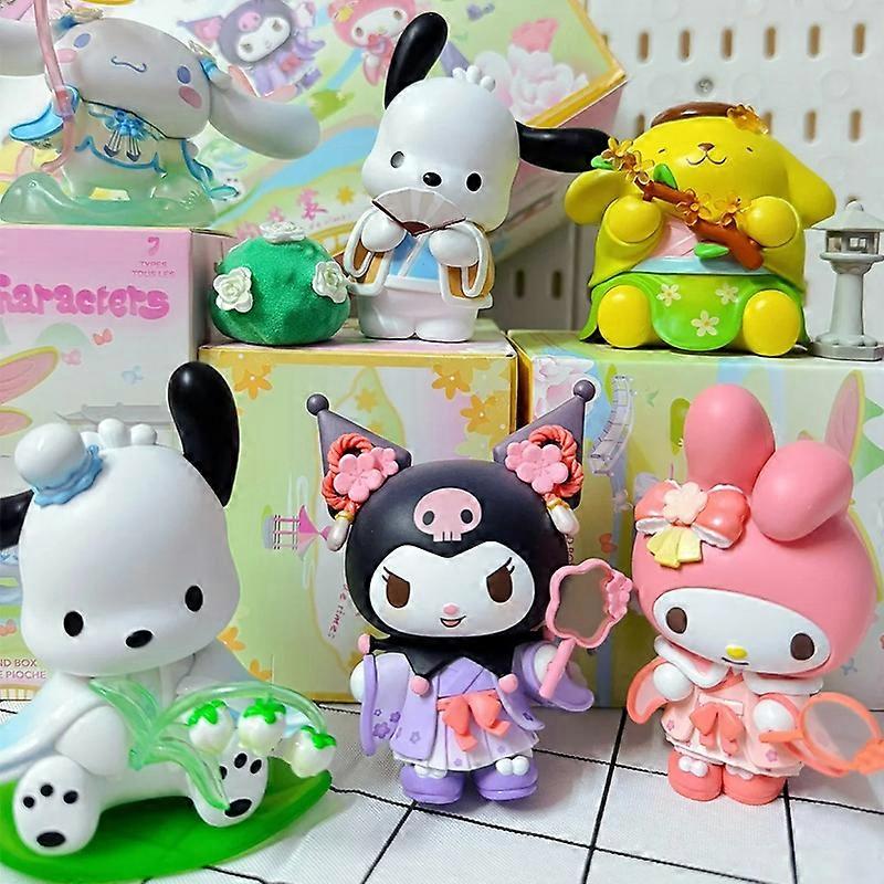 Miniso Sanrio Blind Box New Rhyme Flower Clothes Mystery Bag Kuromi Pochacco Cinnamoroll Cute ...