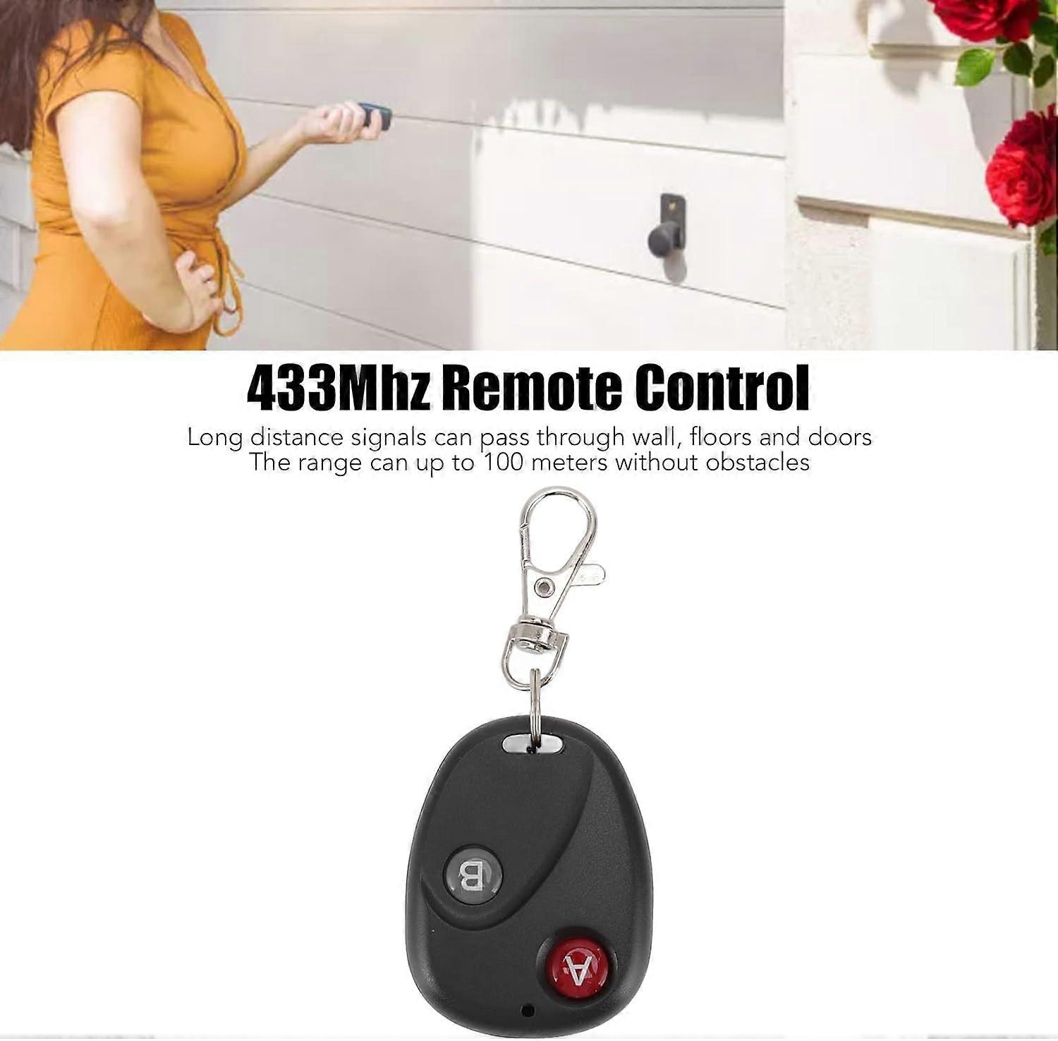 433Mhz 12V Universal Gate Garage Door Opener, Remote Control Key Fob ...