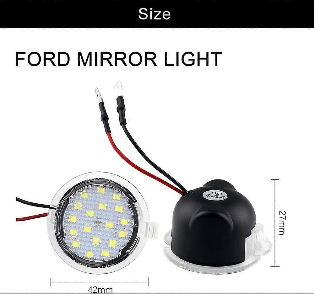 2pcs LED Rearview Mirror Puddle Light Replacement for Ford F150 Expedition Explorer Edge Flex ...