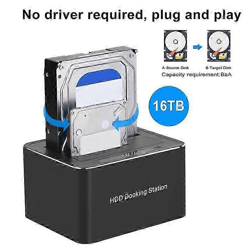 USB 3.0 To SATA Dual Slot Hard Disk Base 2.5/3.5 Inch Hard Drive Disk ...