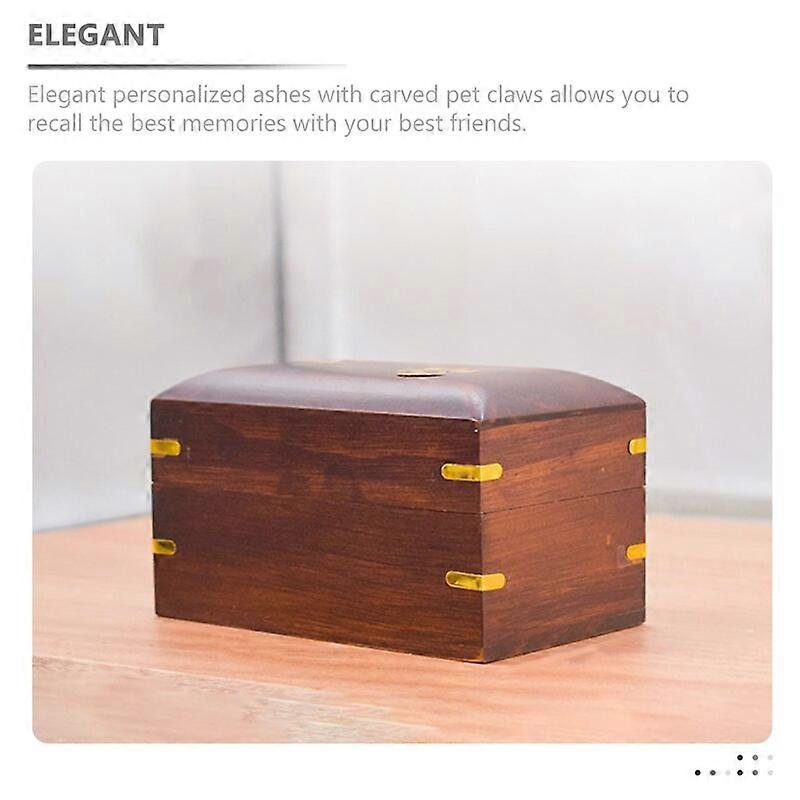 Pet Memorial Urn Cremation Box Keepsake Wooden and Ceramic for Cat Dog ...
