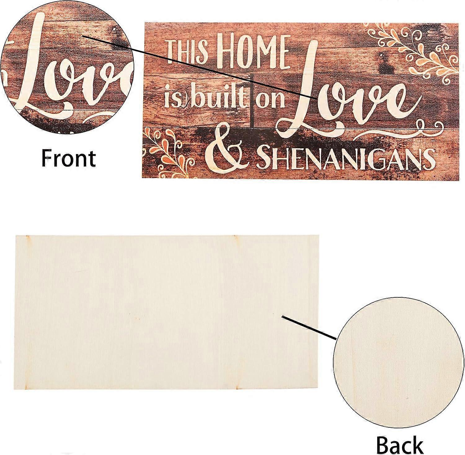 This Home is Built on Love and Shenanigans Sign 5 x 10 inch Wood Plank ...