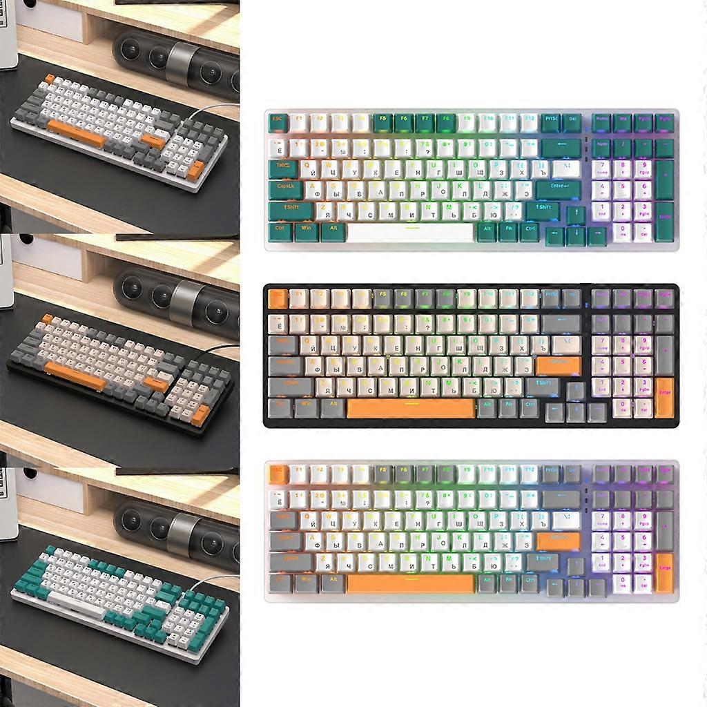 K3 100 Keys Russian Gaming Mechanical Keyboard Type-C Wired-Russia ...