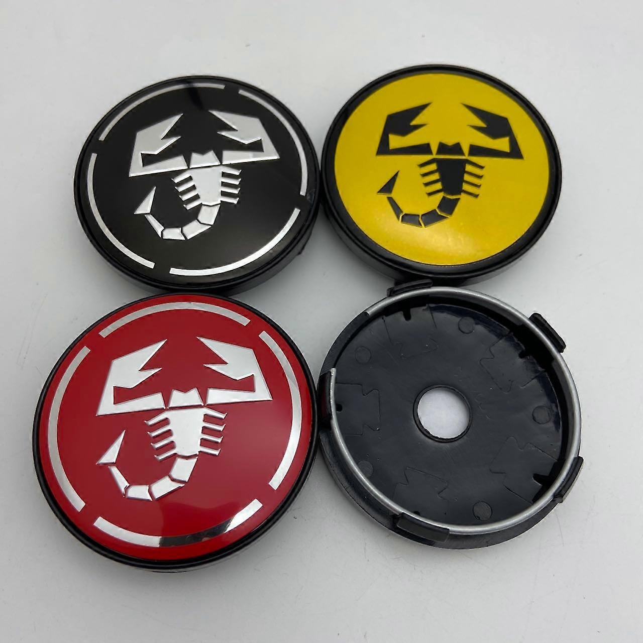 4 Pieces 60mm Scorpion Abarth Alloy Auto Car Wheel Rim Center Cap Cover ...