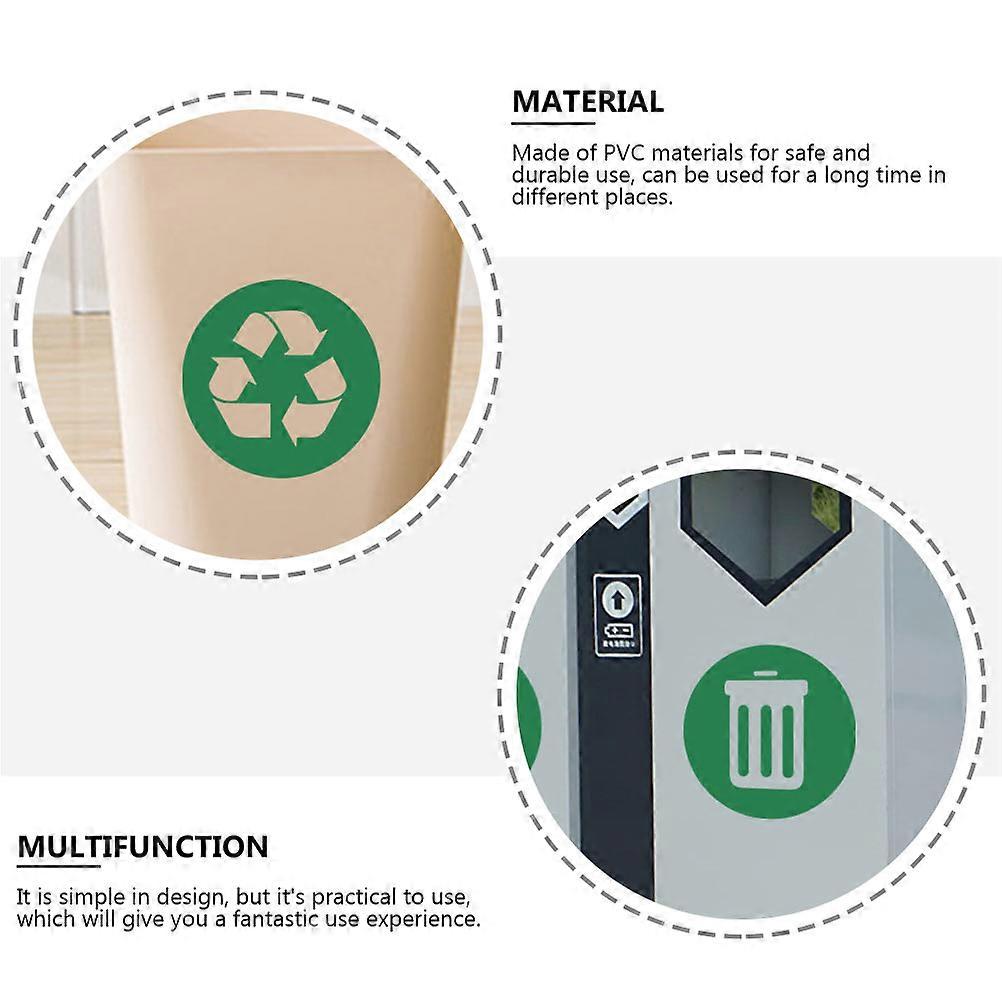 2 Pcs Label Sticker Trash Logo Stickers Trash Recycling Stickers ...