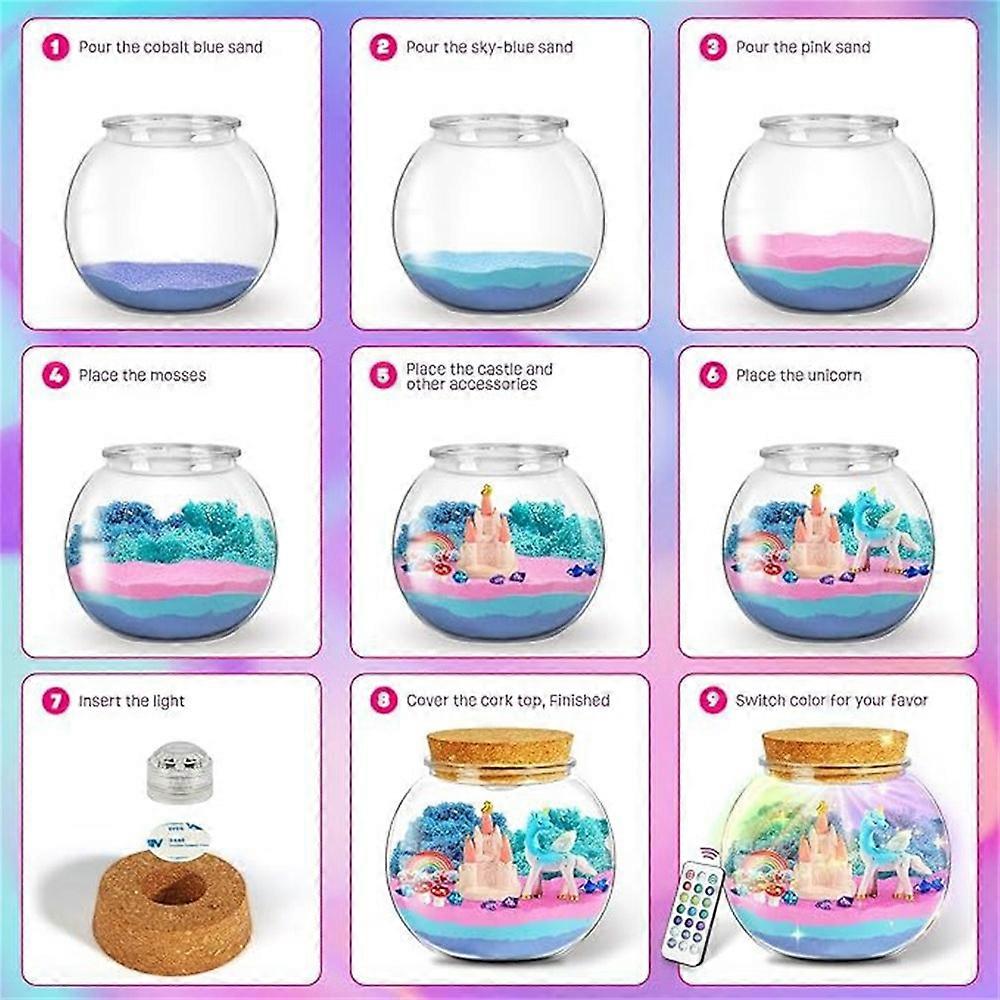 Light Up Container DIY Terrarium Kit for Kids Crystal Growing Arts ...