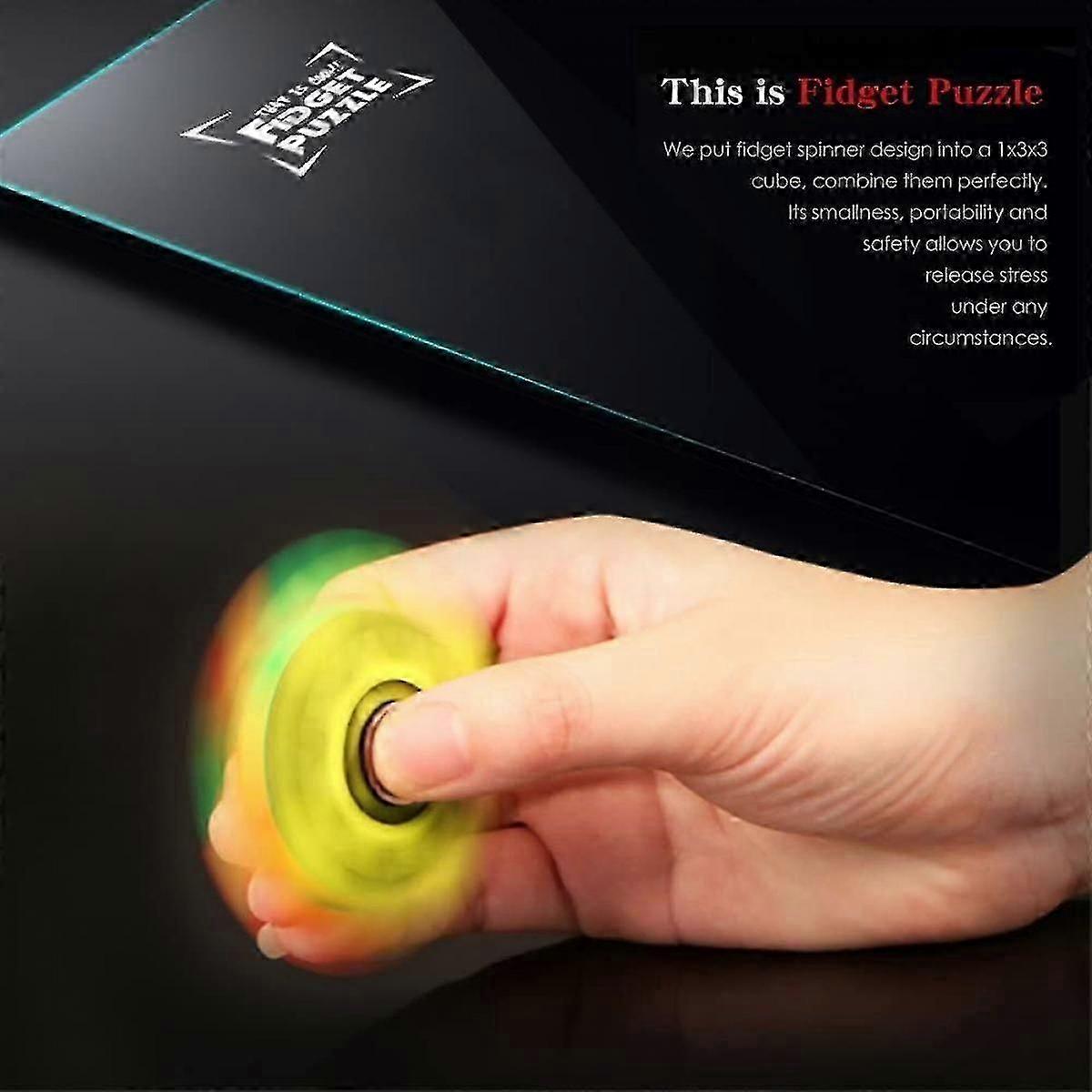 Fidget Spinner Cube, 1x3x3 Floppy Cube Puzzle Spinner Anti-anxiety ...