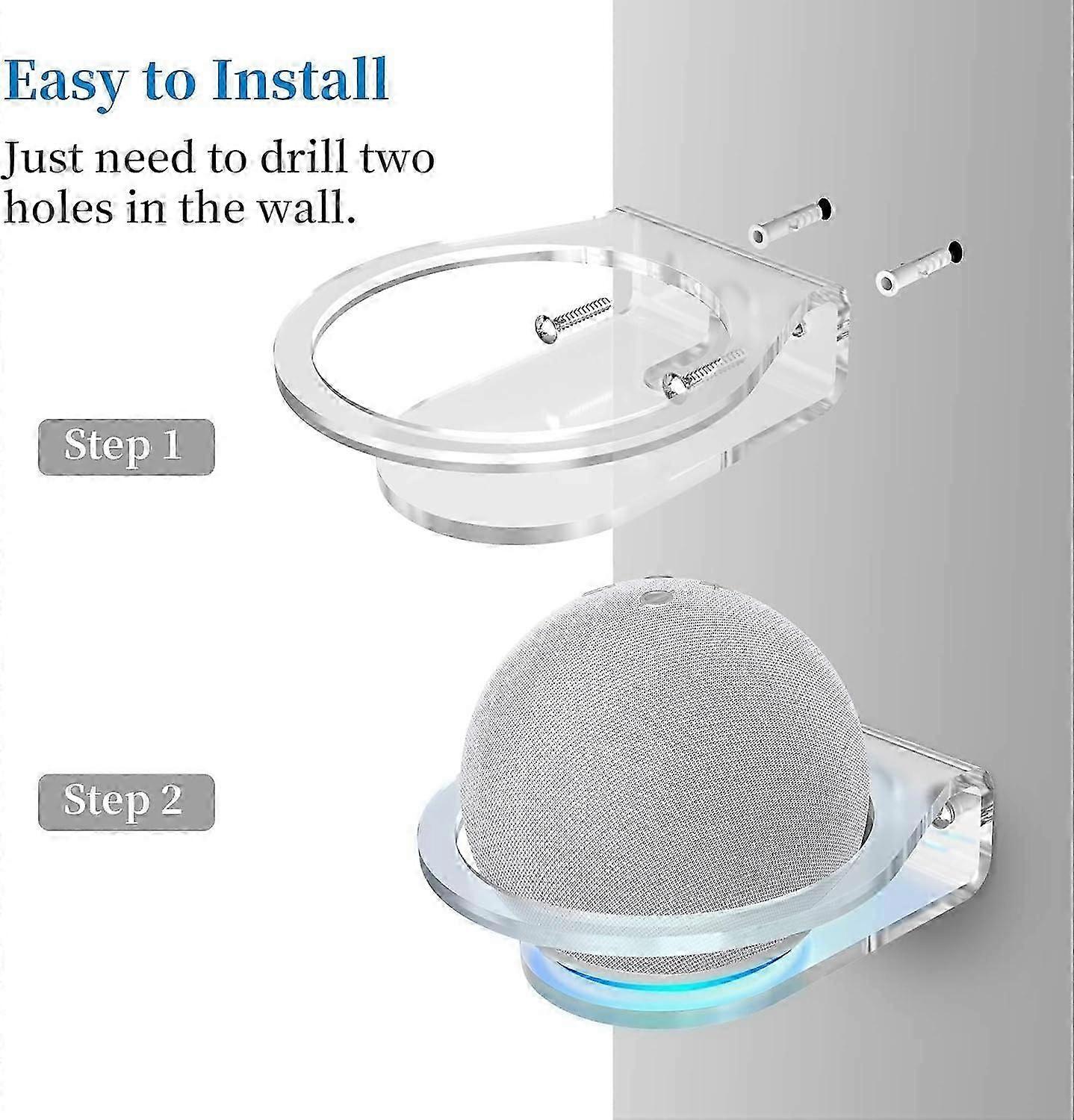 Wall Mount Holder for Dot 4th Gen, Dot 3th Gen, Acrylic Stand Shelf ...