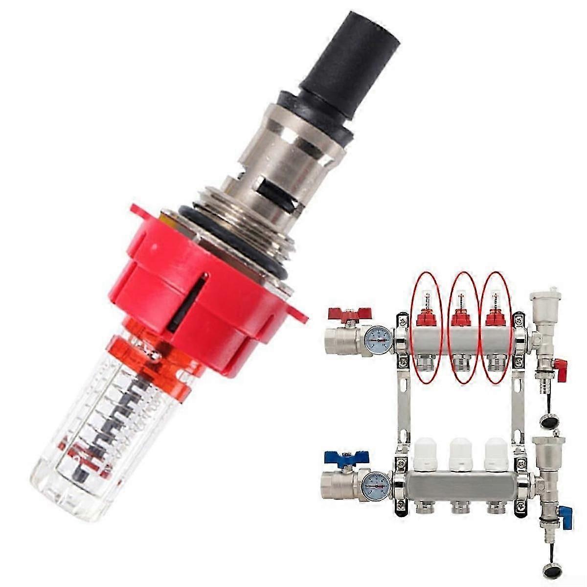 Underfloor Heating Manifold Flow Meter with Precision Heat Control 3/8 ...