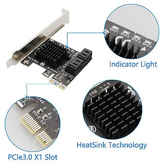 Pcie Sata Card,4 Port With 4 Sata Cable, With Low Profile , Marvell ...