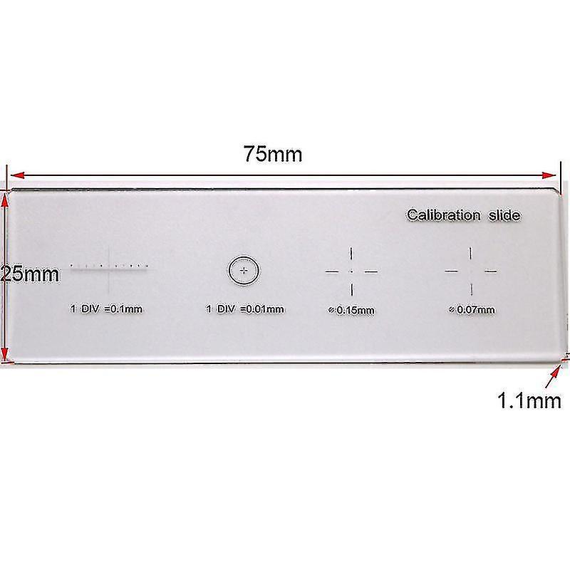 926 0.01mm Microscope Slides Reticle Calibrating Slide Ruler Cross ...