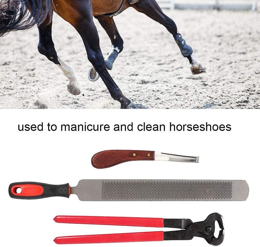 Horse Hoof Trimming Tool Kit Double Sided Hoof Rasper Hoof Clipper ...