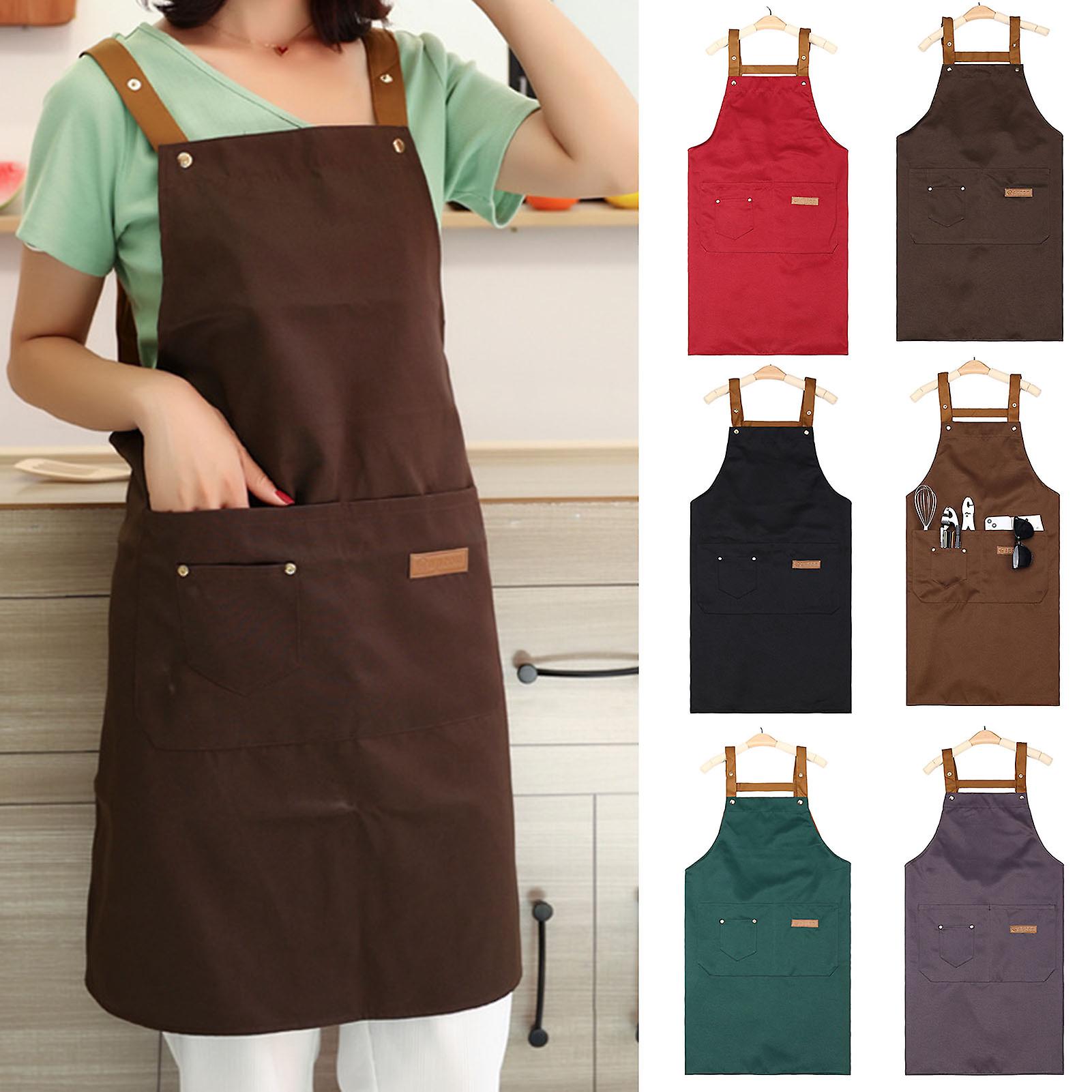 Kitchen Apron With Pocket Adjustable Strap Design Waterproof Anti ...