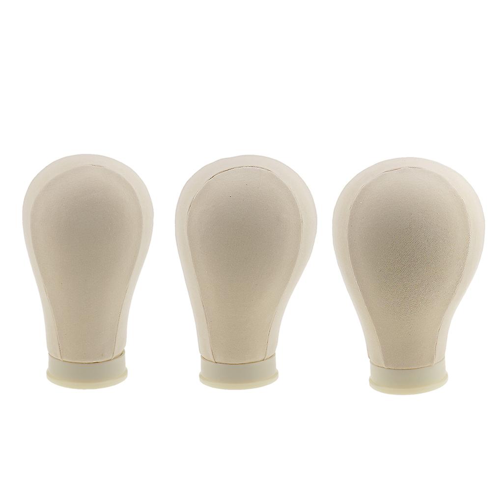Mannequin Model Cork Head Canvas Block Head Wig Cap Making Display ...