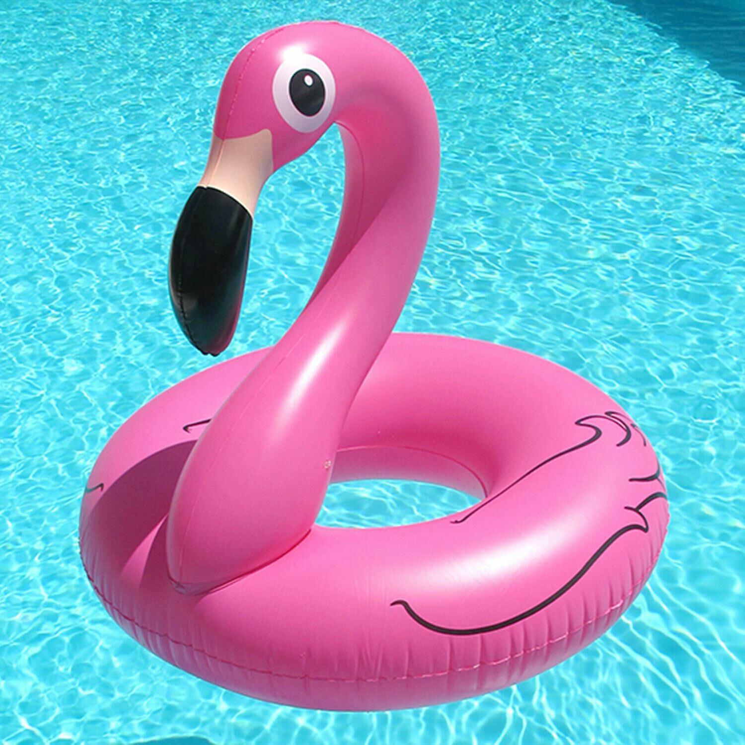 RMS Jumbo Inflatable Pink Flamingo Swim Ring For Beach & Pool on Summer ...