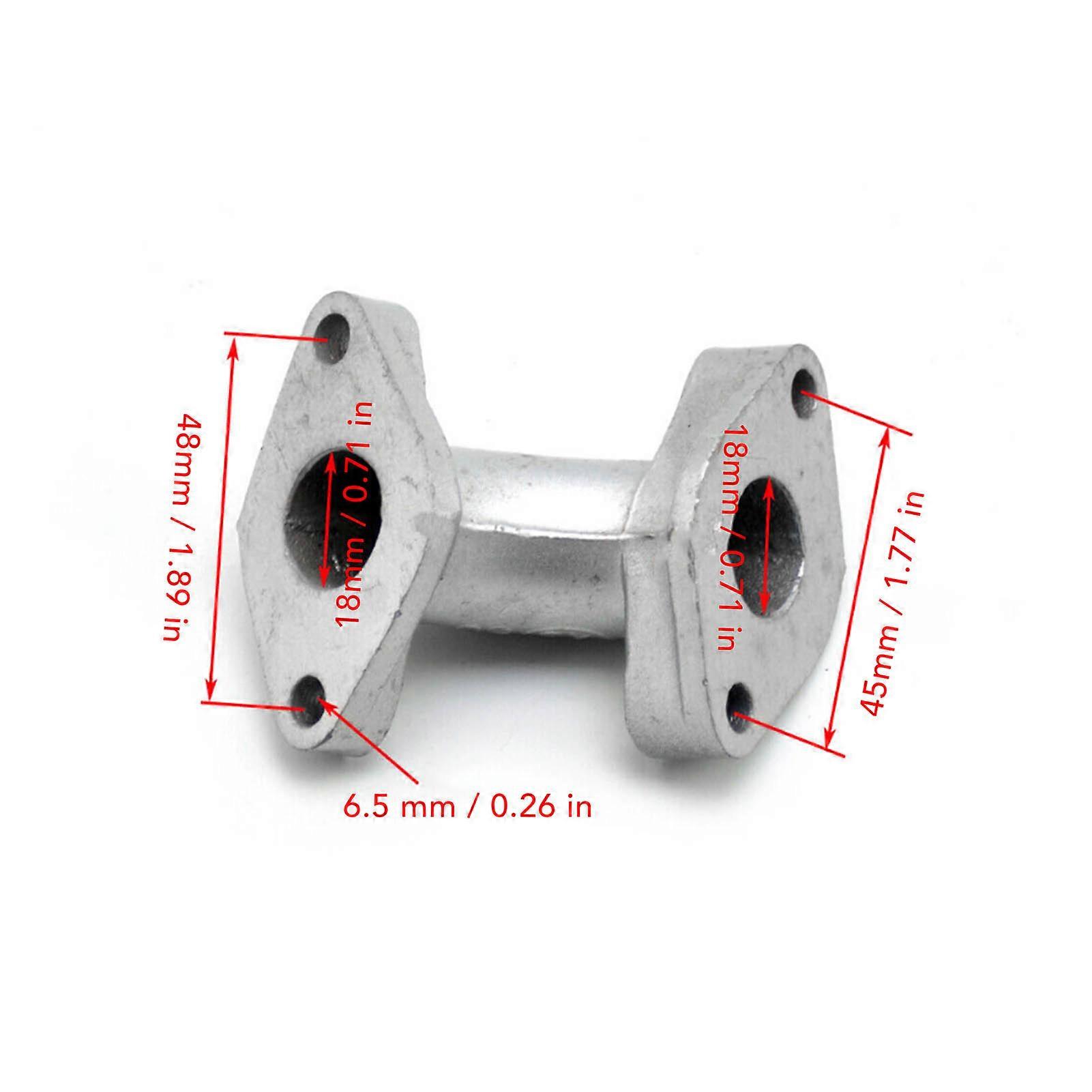 Carburetor Manifold Intake Pipe 18mm Inlet Manifold Intake Pipe Gaskets ...