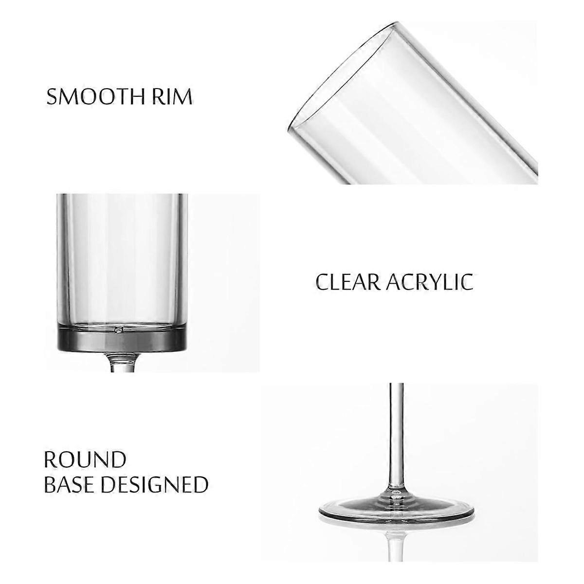 Champagne Flutes 6 OZ Square Champagne Glasses Stemmed Coupes Reusable ...