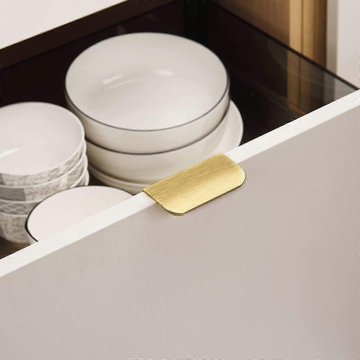Set of 6 Invisible Handle Kitchen Furniture Handle Gold Handle ...