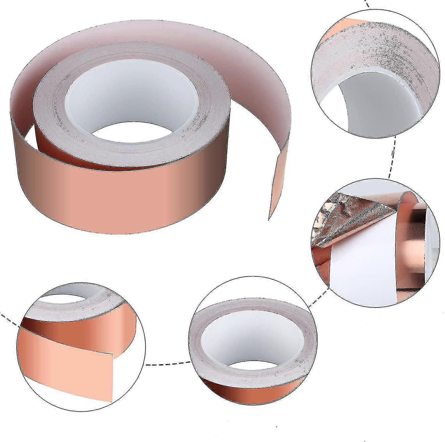 Vegena Copper Tape 30m X 50mm - Emi Copper Foil Tape For Shielding ...