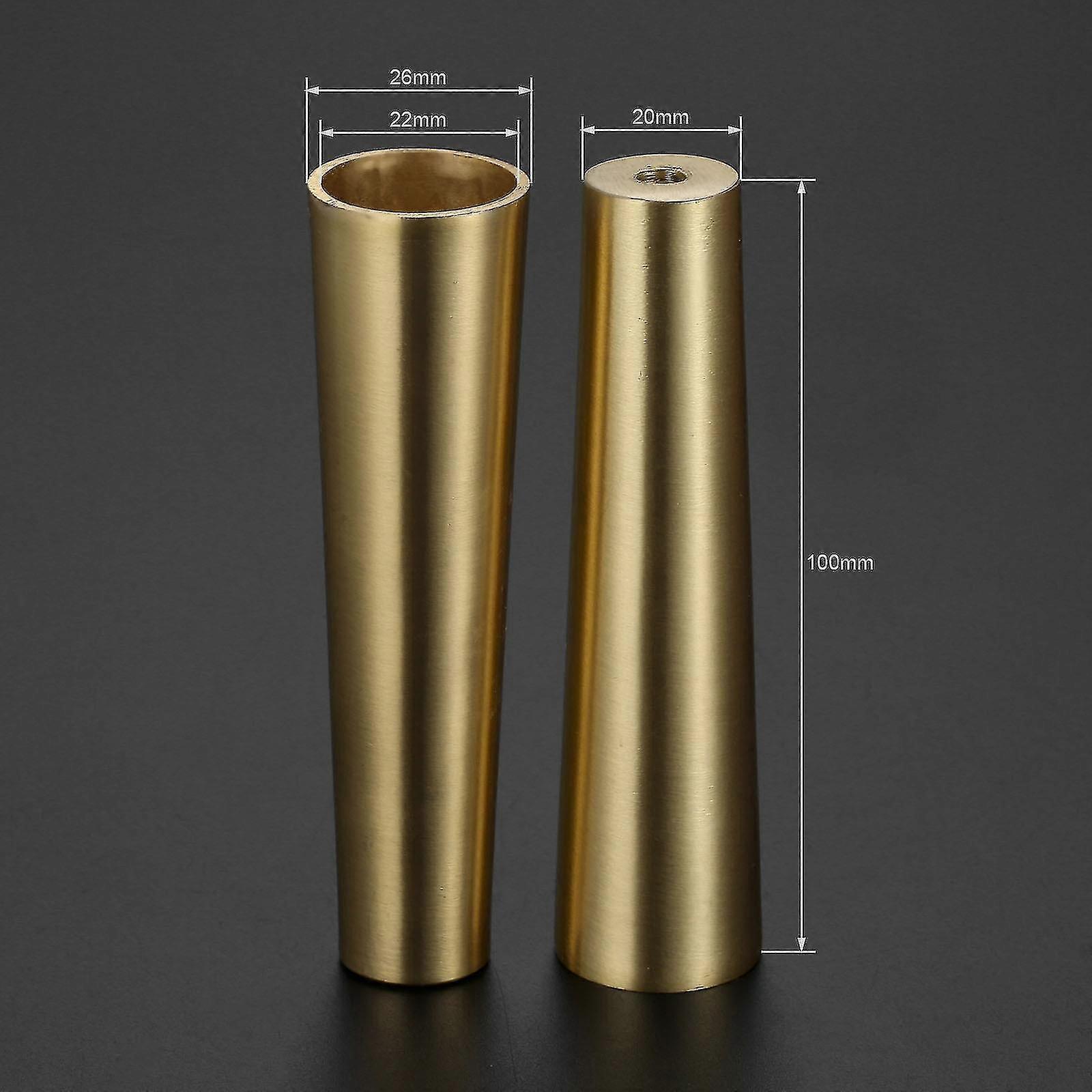 1pc Furniture Leg Cover Solid Copper Tip Brushed Brass Table Chair ...
