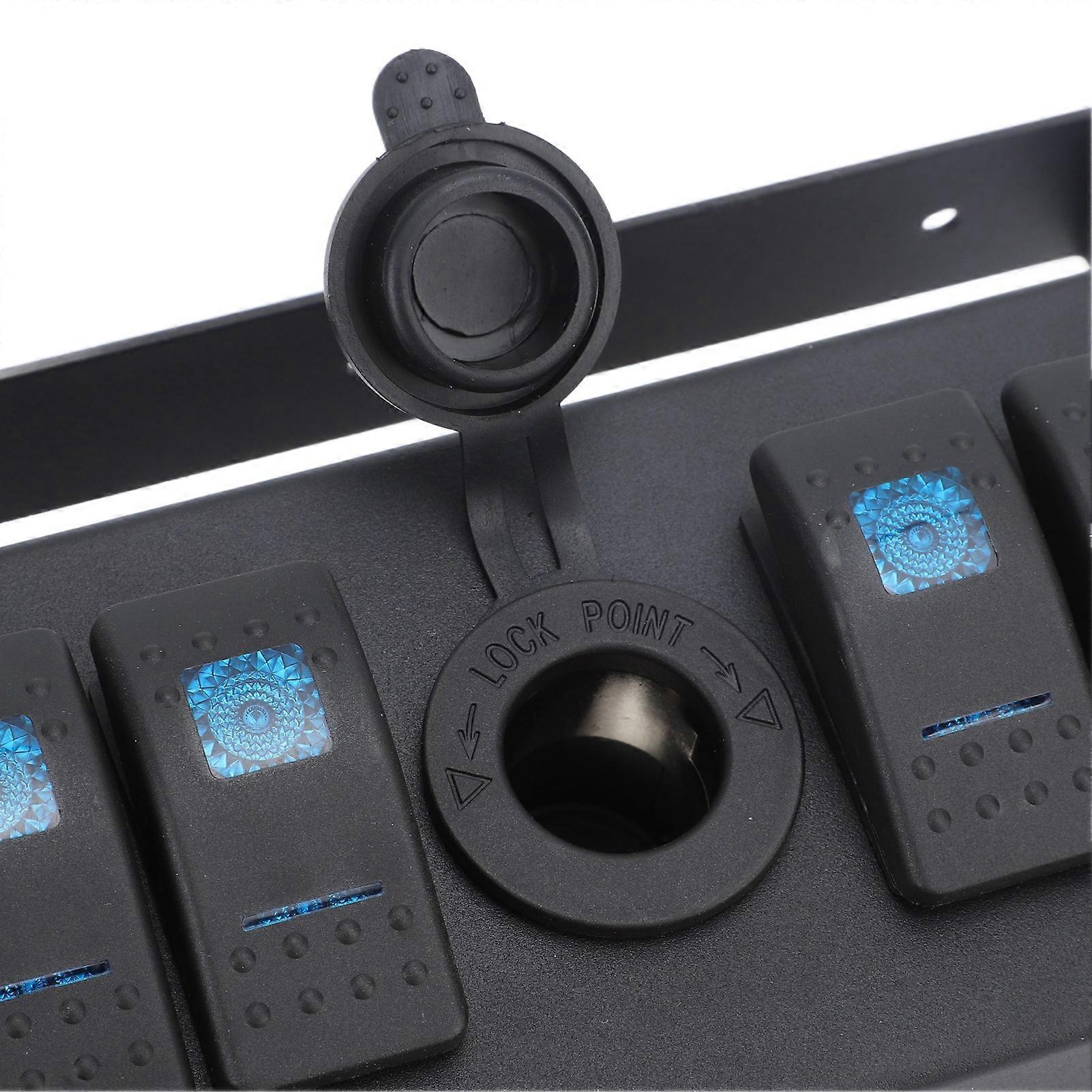 4 Gang Rocker Switch Box DC 12?24V ON Off Toggle Panel Box with ...