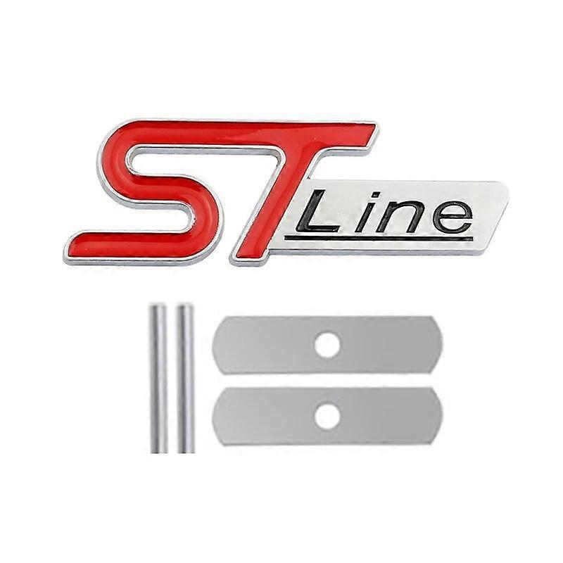Metal ST Line Logo Car Front Grill Trunk Emblem For Ford Kuga MK3 MK2 ...