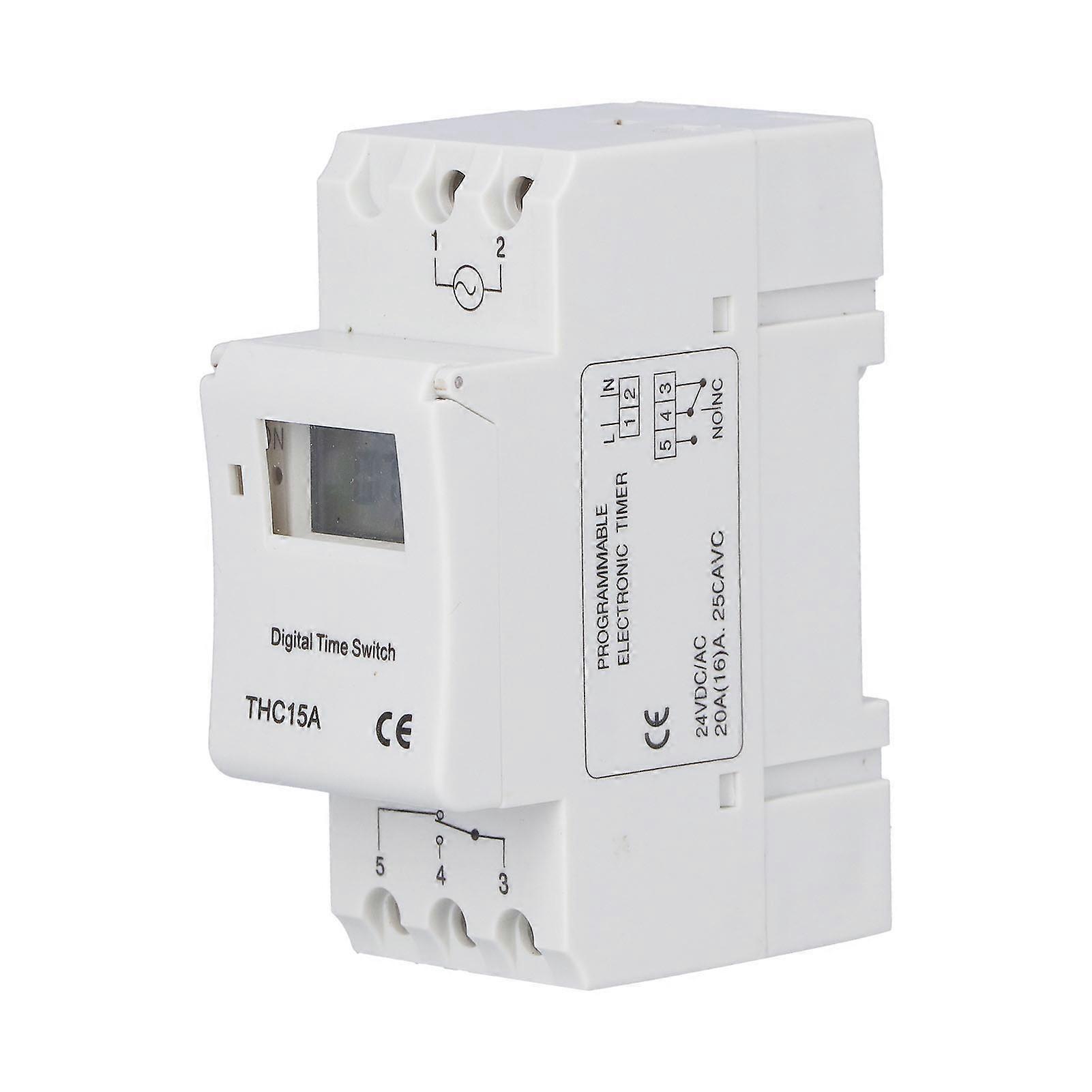 THC15A Programmable Timer Guide Rail Type LCD Time Relay Switch for ...