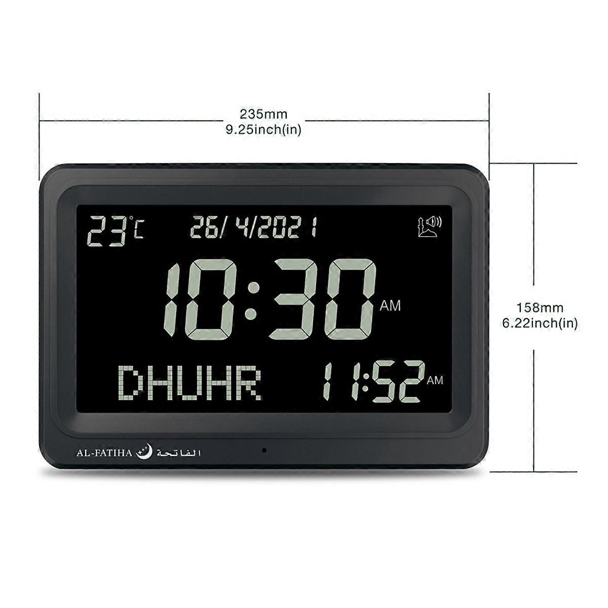 Azan Clock Automatic Worldwide Digital 8 Azan Prayer Sounds Islamic ...