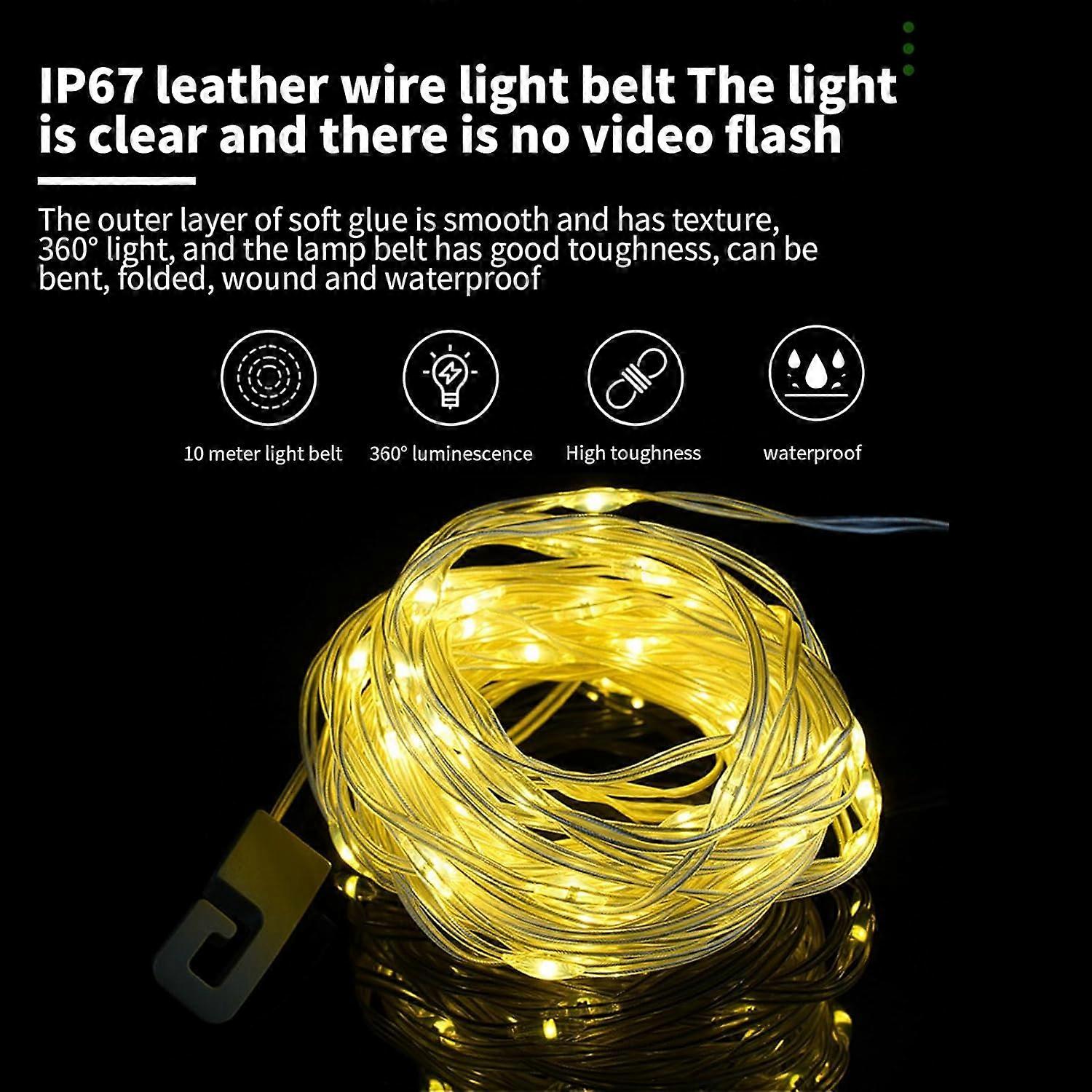 Portable Stowable String Light, Stowable Camping String Lights, IP44 ...