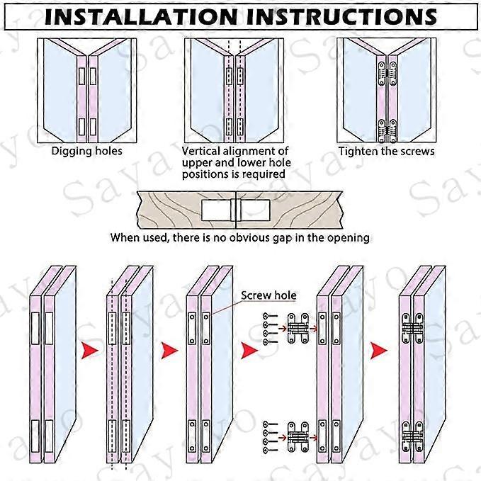 Kitchen Door Hinge 180 Degree Concealed Hinges for Cabinet Cupboard ...