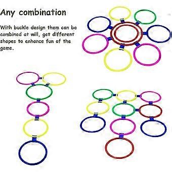 Hopscotch Ring Game with 10 Rings and 15 Connectors for Indoor Outdoor ...