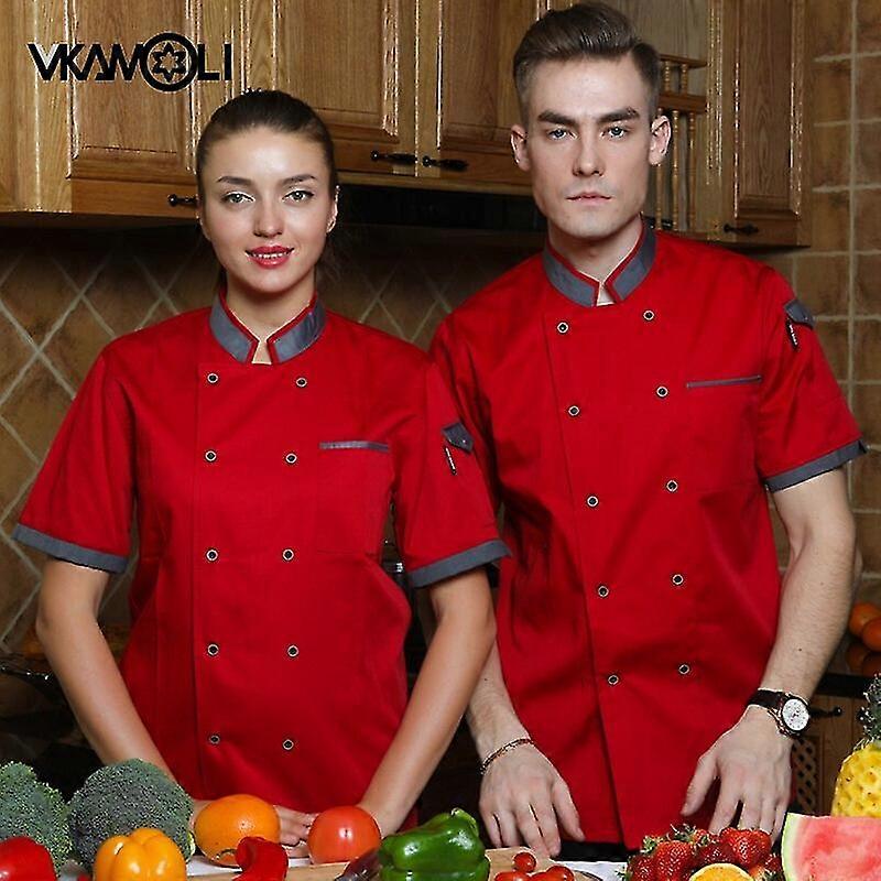 Huamde Chef Shirt Chef Jacket Long Adjustable Sleeve Men Women Unisex ...