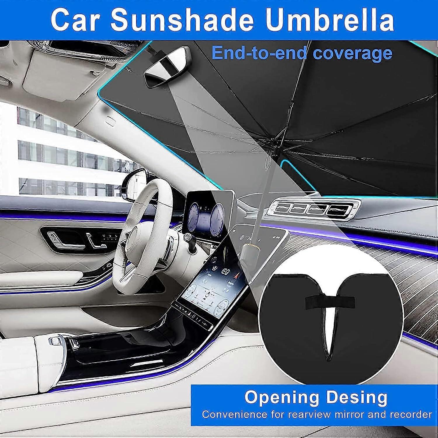 Car Windshield Sun Shade Umbrella, Foldable Car Windshield Sun Shade ...