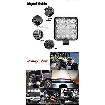 4 X 48w Led Work Light, Square Spotlight 12v 24v Long Range Led ...