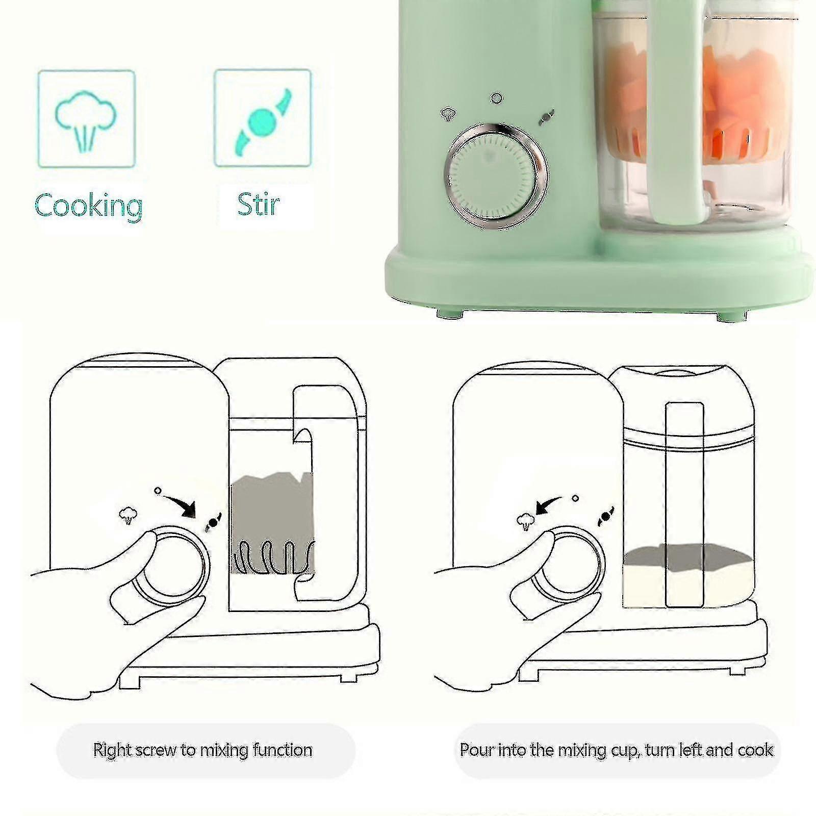 Baby Food Maker, Puree Food Processor,steam Cook And Mixer, Warmer ...