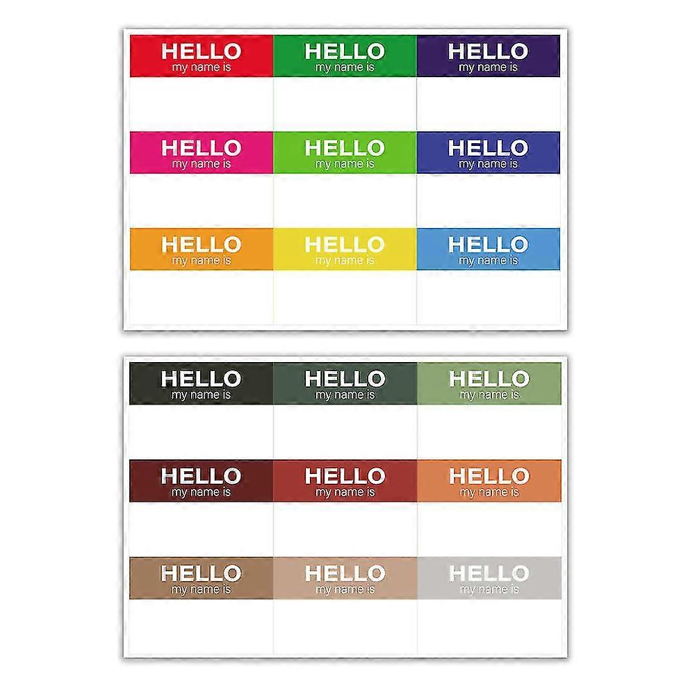 20 sheets Name Tag Stickers Identification Badges,Peel and Stickers ...